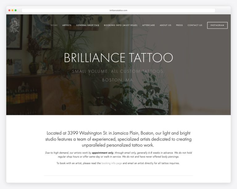 27 Best Tattoo Studio Website Examples 2026 - Colorlib
