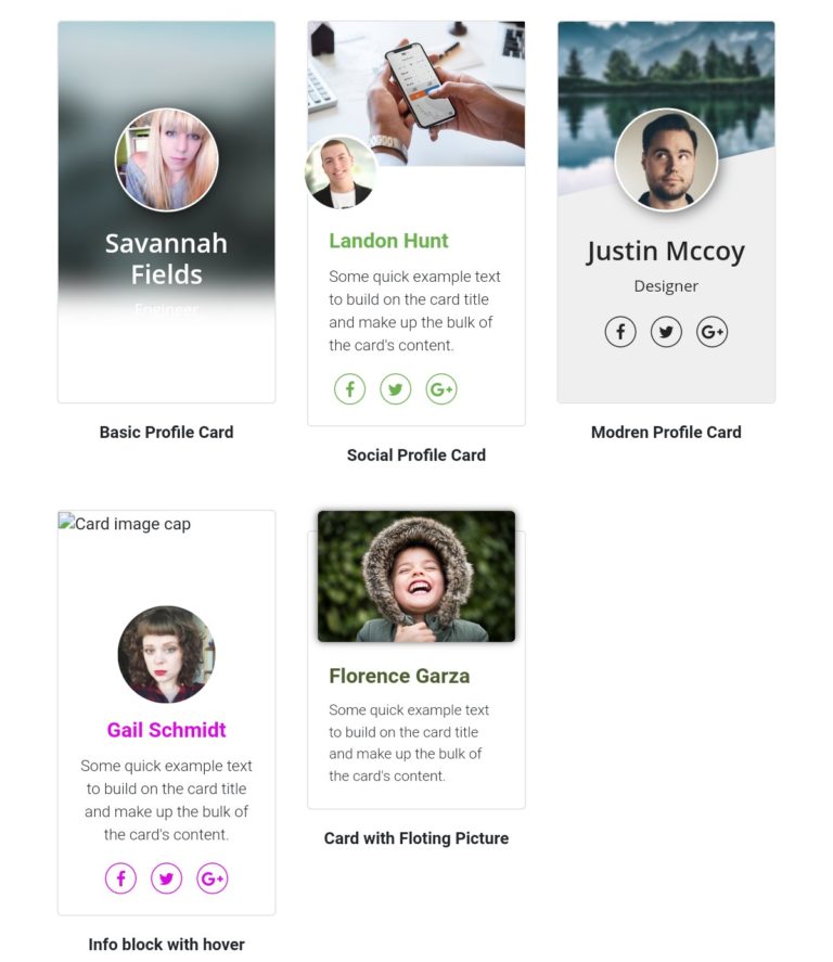 23 Free Bootstrap Cards Examples 2026 - Colorlib