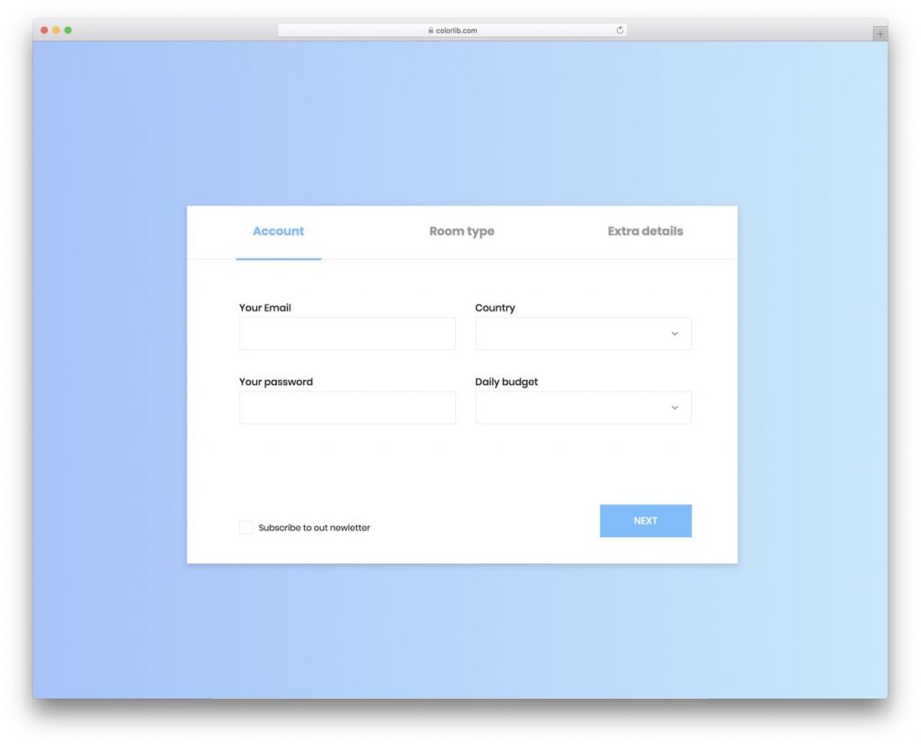 Colorlib Wizard 19 - Free Book A Room Template 2021 - Colorlib