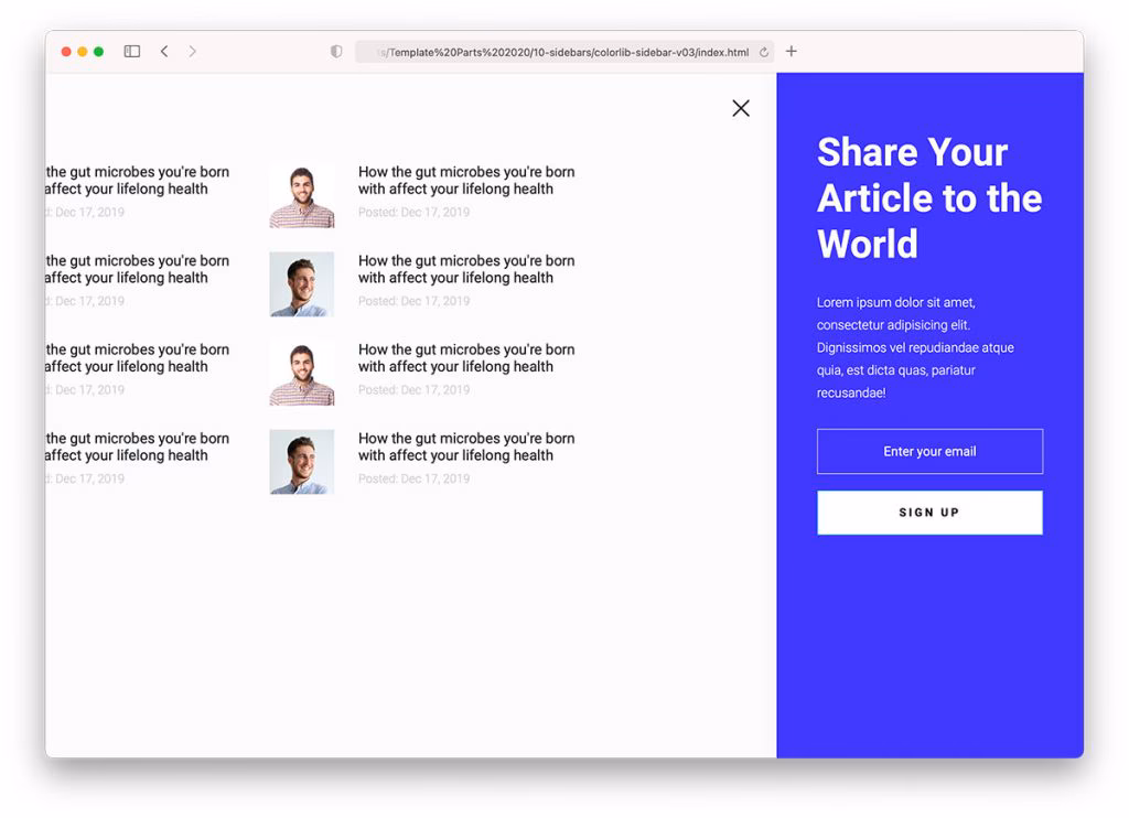 20 Free Bootstrap Sidebar Navigation Templates 2026 - Colorlib