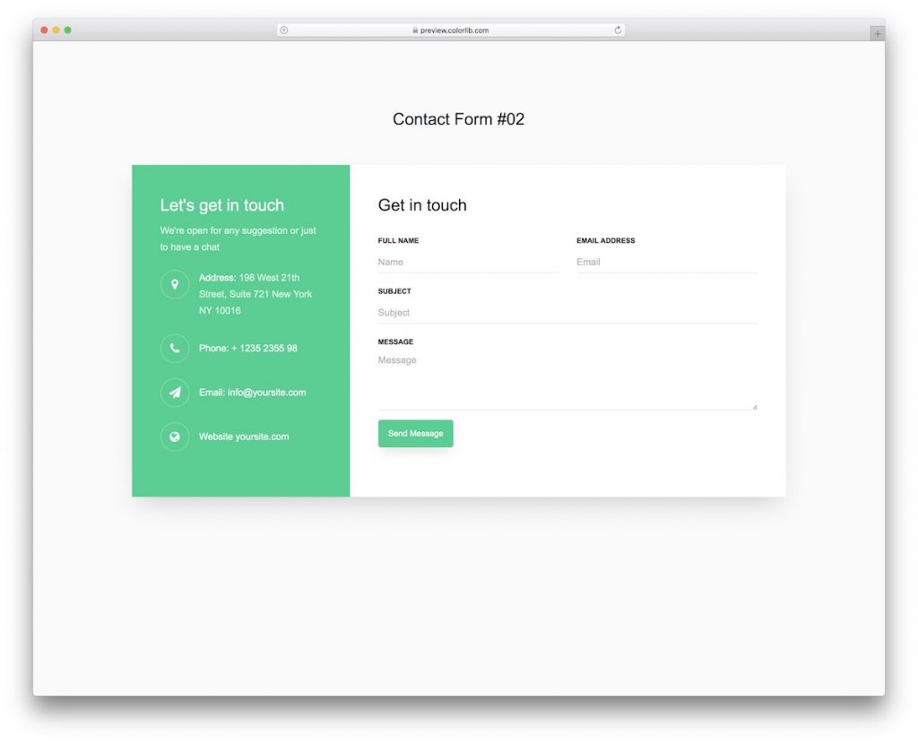 30 Best Free Contact Form Templates 2026 - Colorlib