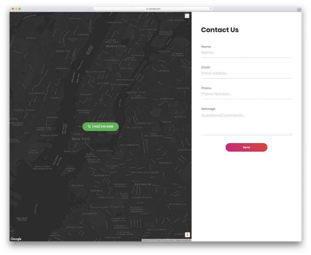 40 Best Modern Creative Free Inquiry Form Templates - Colorlib