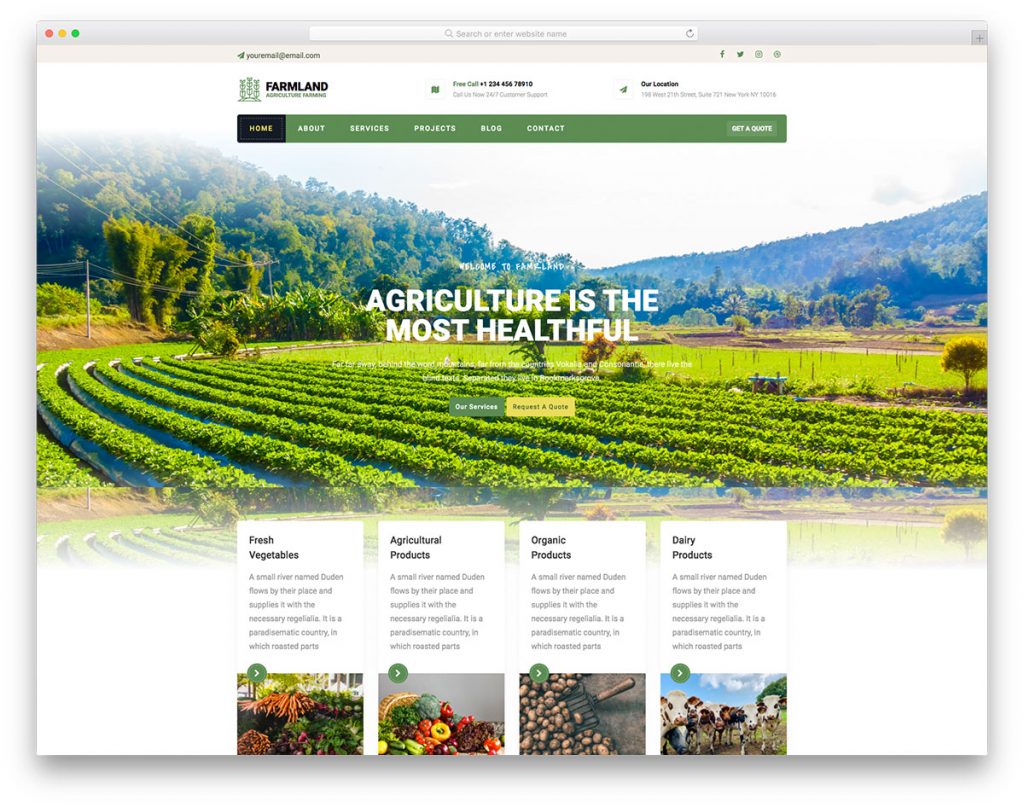 Farmland - Best Farm Website Template 2021 - Colorlib