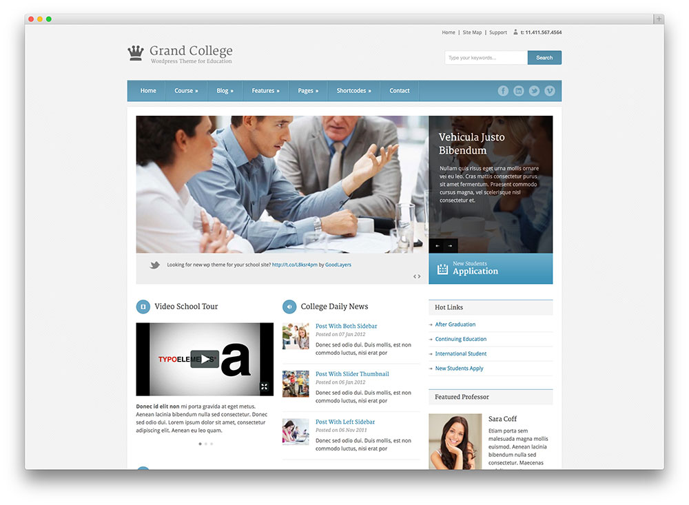 grand college WordPress theme