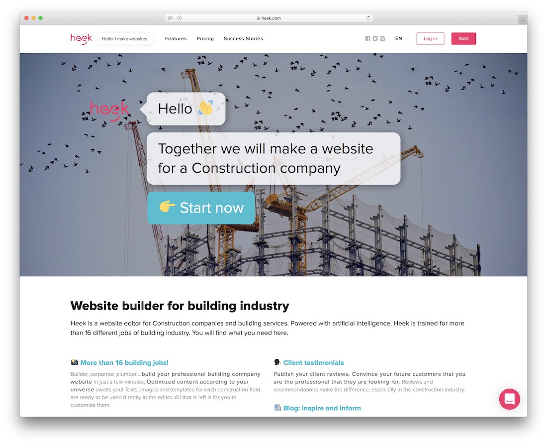 20 Best Website Builders for Construction Company 2020 - Colorlib