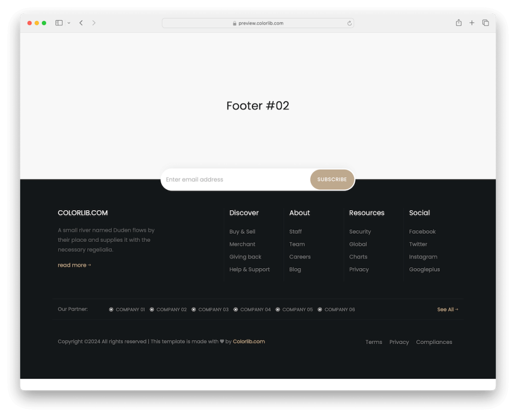 26 Best HTML & Bootstrap Footer Templates 2026 - Colorlib
