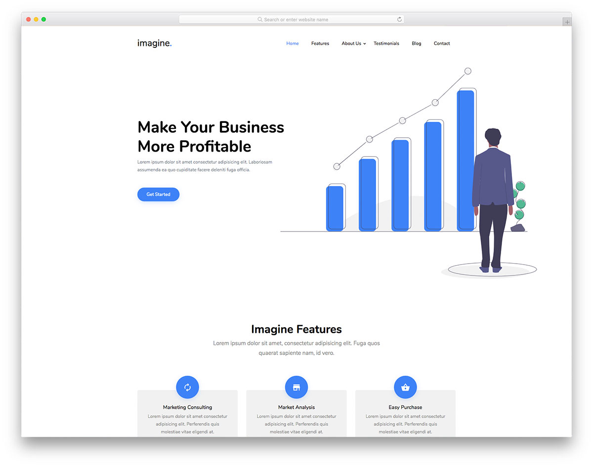 Imagine - One-Page Business Website Template 2025 - Colorlib