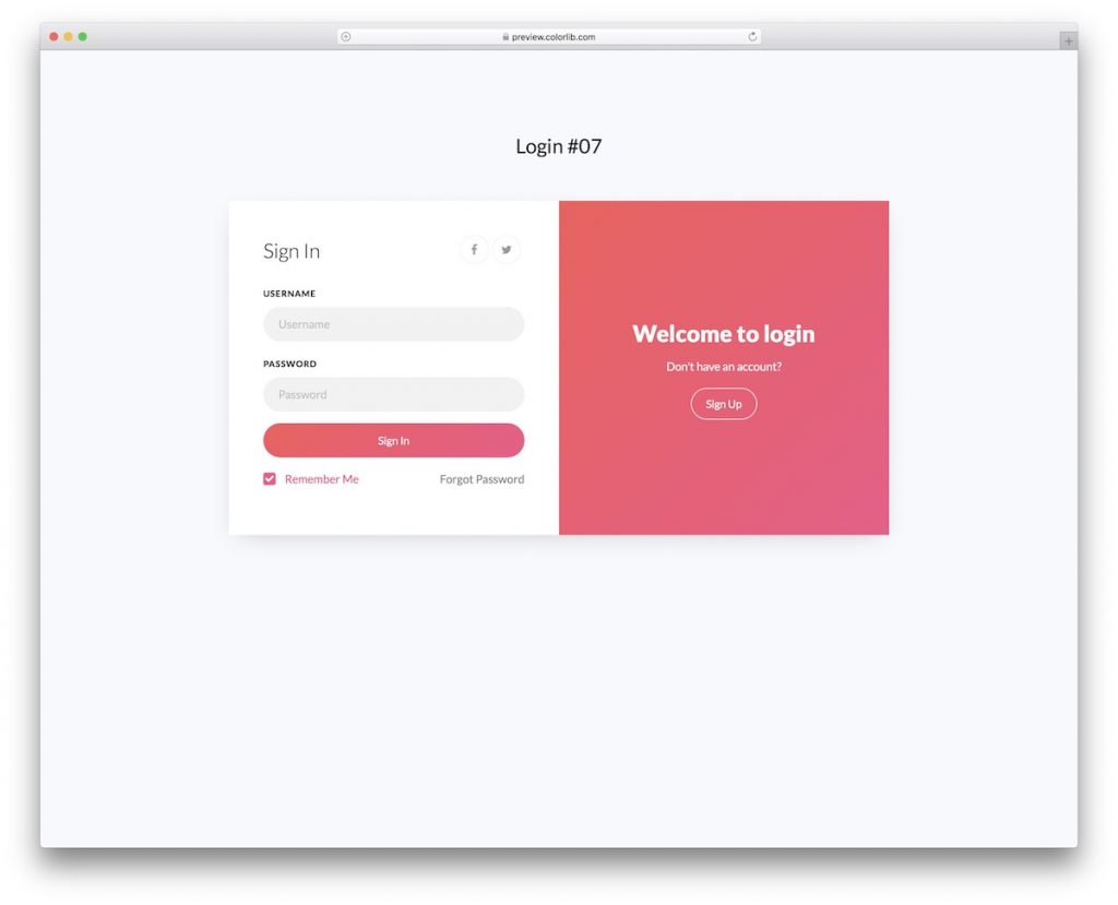 42 Best Free HTML5 And CSS3 Login Forms 2021 - Colorlib