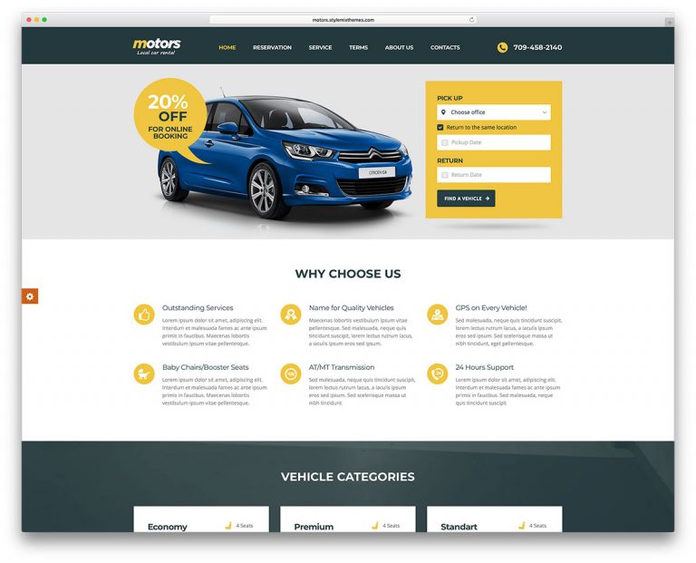 21 Mobile Friendly Car Rental WordPress Themes 2021 - Colorlib