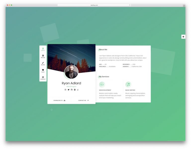 25 Top Resume Website Templates For Online CVs 2020 - Colorlib