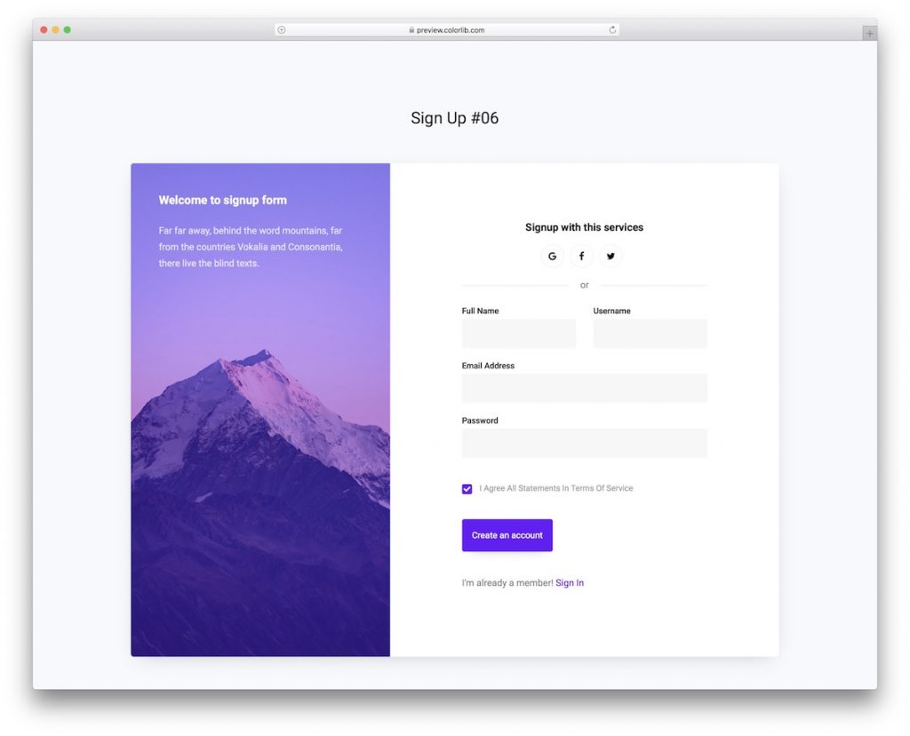 30 Best Free Signup Form Templates Website Templates 2026 - Colorlib