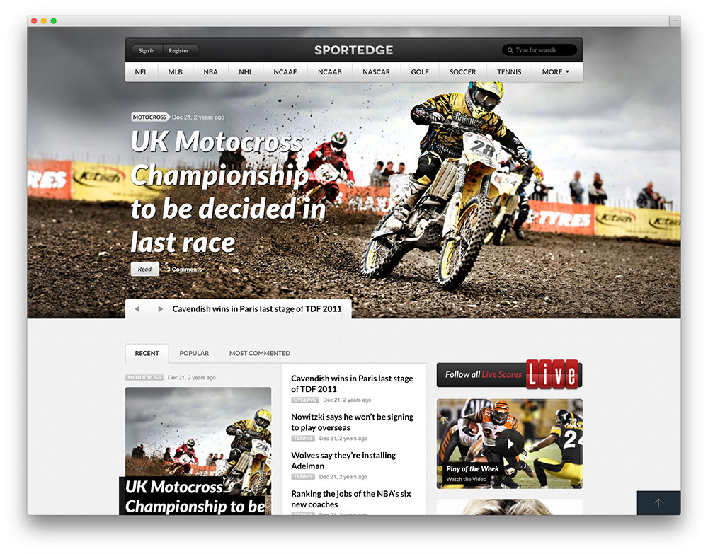 Best WordPress Sports Themes For Magazines and Sports Teams 2016 - colorlib