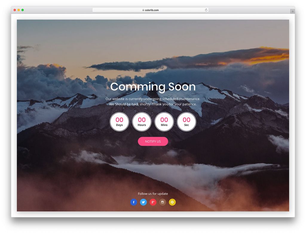 35 Best Free Under Construction & Coming Soon Templates 2026 - Colorlib