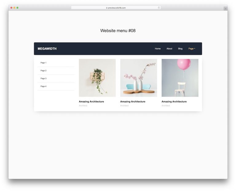 Website Menu V01 - Free Multi-Level Drop-Down Menu 2026 - Colorlib
